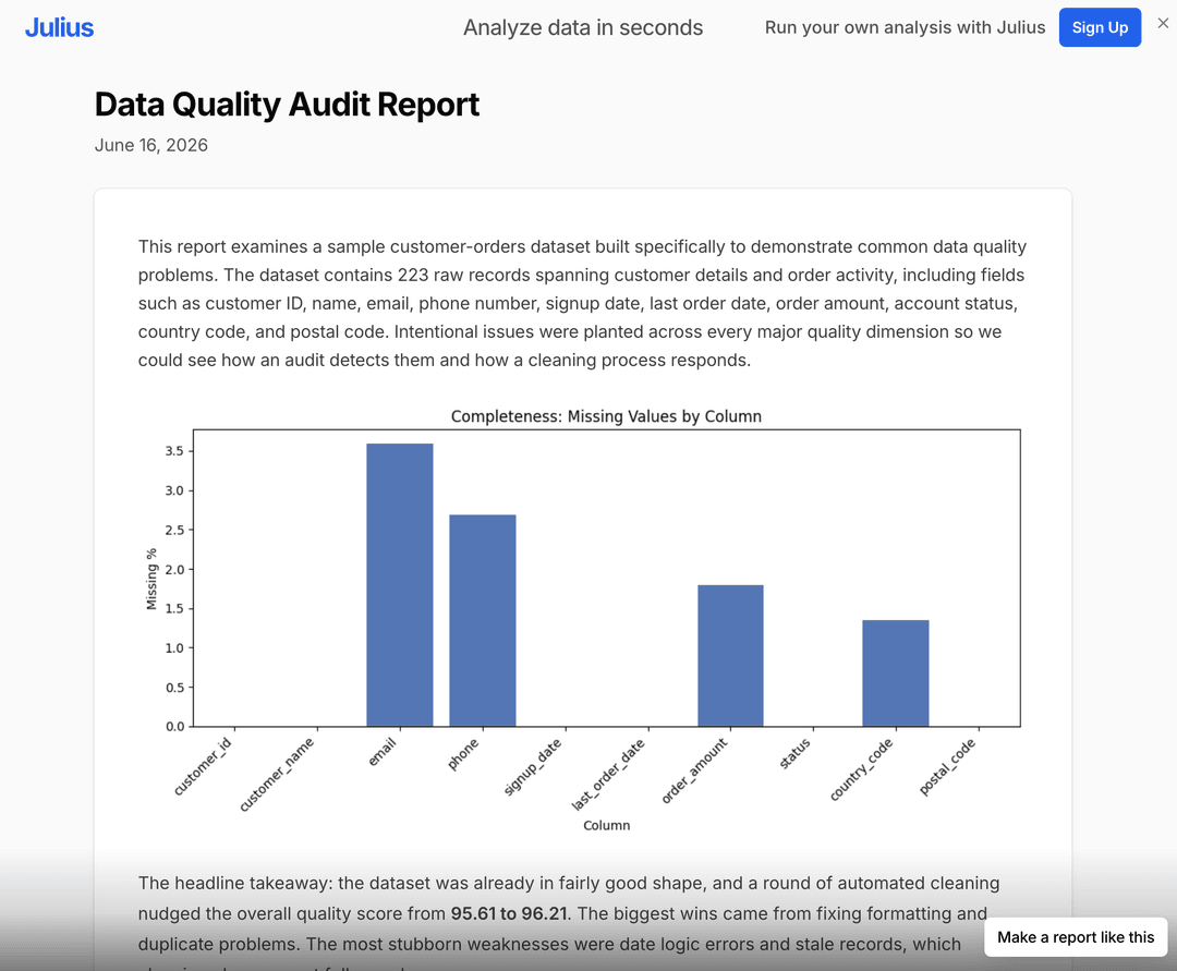 AI Report Generator – Turn Data into Reports | Julius AI